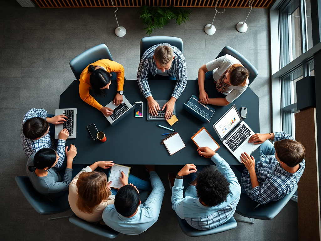 online-students-group-collaborating-from-a-top-angle – Athabasca ...